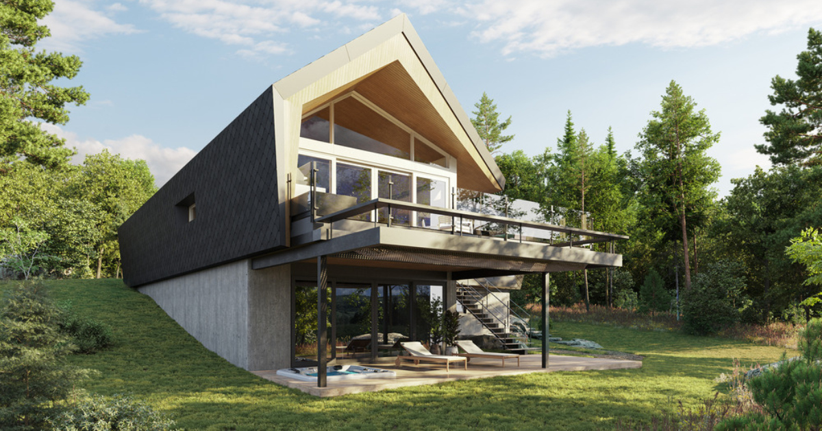 Moderne brvnare u šumi: spoj udobnosti i elegancije